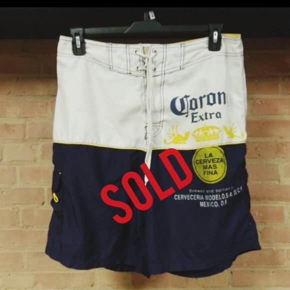 Corona | Swim | Corona Theme Tieup Board Swim Shorts | Poshmark